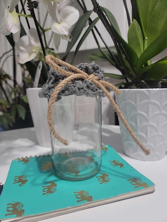 Hooked on Plants: Crochet Jar Covers at theARTBOX - Hosted by T! at 716 ...