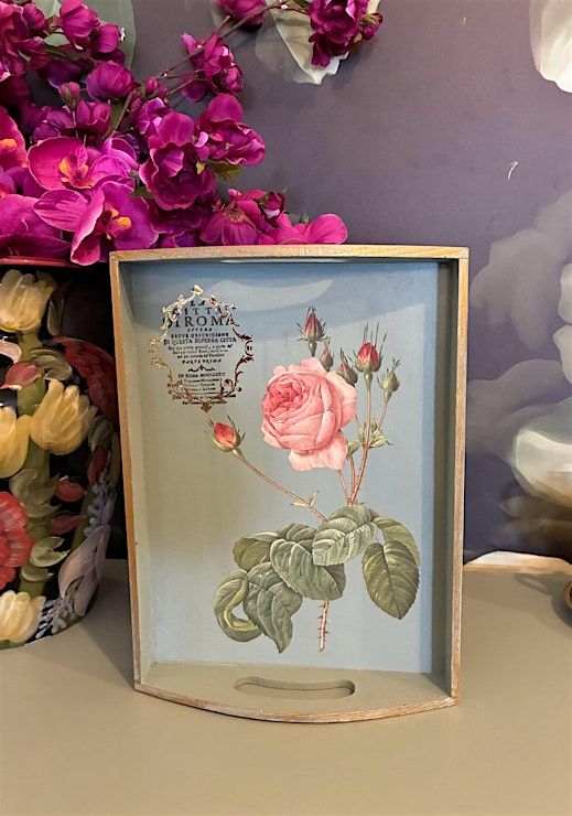 Galentines Day IOD Workshop:Vintage inspired tray with paint and ...
