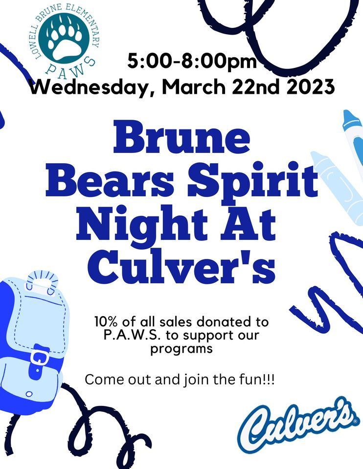 Spirit Night at Culvers! | Culver's (Kansas City, KS), Shawnee Mission ...