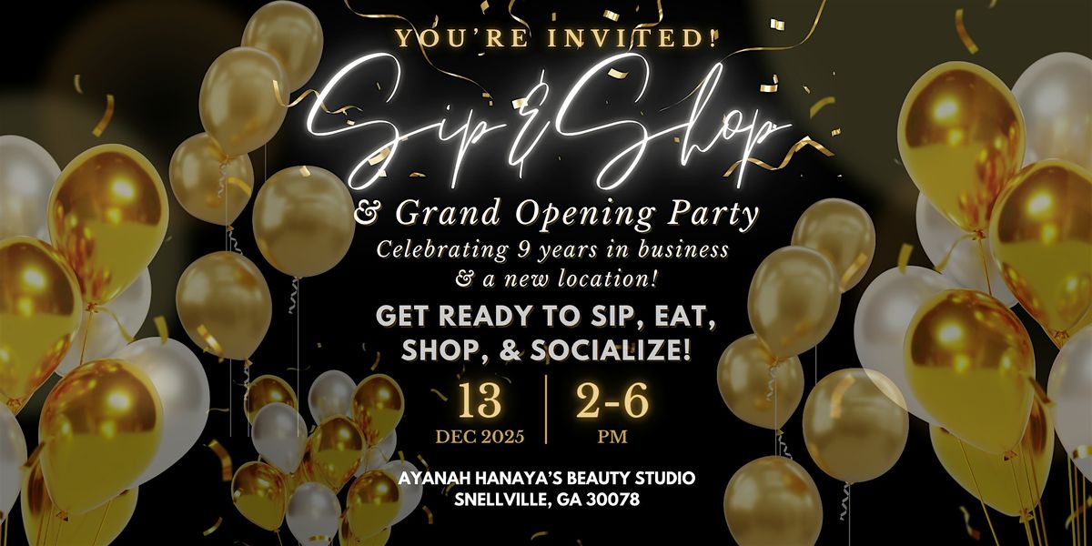 9th Annual Sip & Shop plus Client Appreciation at Ayanah Hanaya's ...