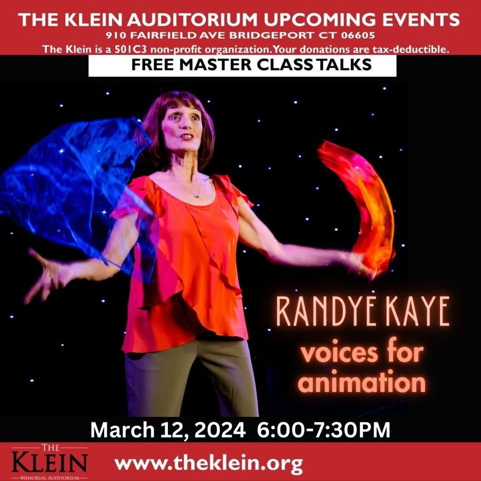 FREE Master Class with Randye Kaye, Voices for Animation at 910 ...