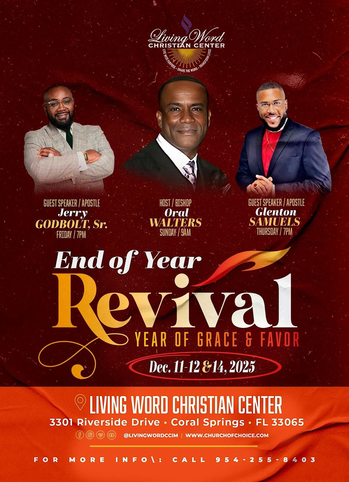End of Year Revival 2025 at Living Word Christian Center, Coral Springs ...