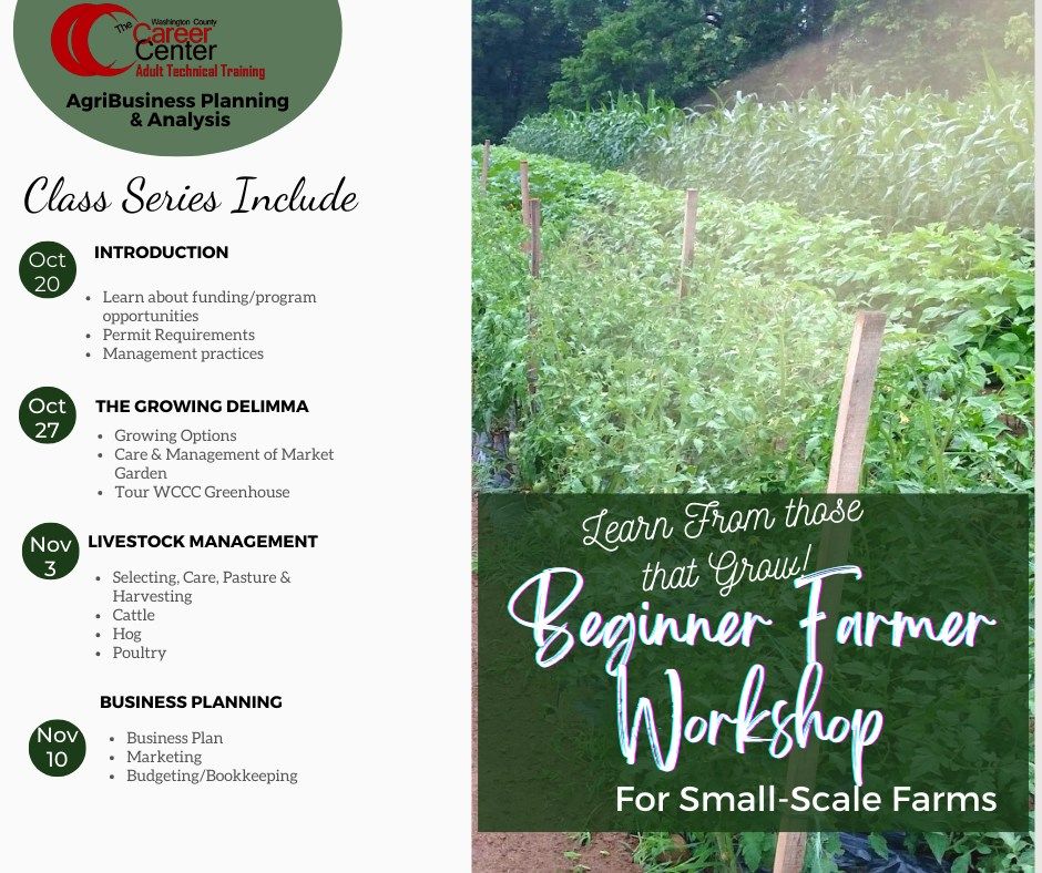 Beginning Farmer Workshop for Small scale Farms at The Washington ...