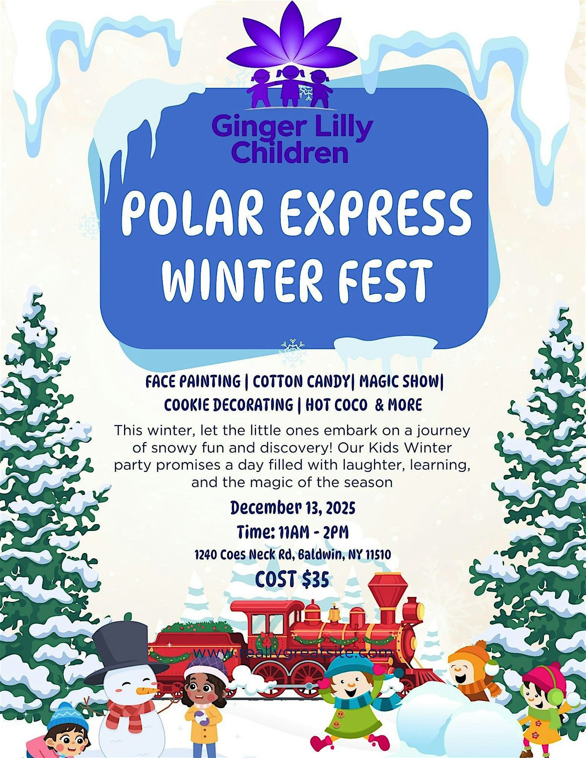 Polar Express Winter Fest at Coes Neck Park, Baldwin on 13th December, 2025