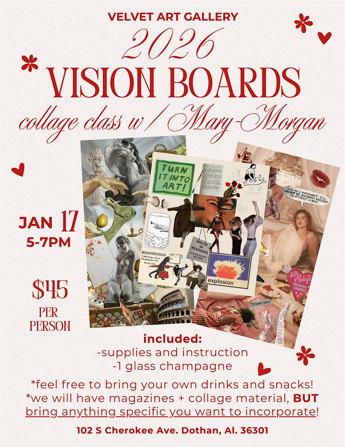 Collage Vision Board at Southern Strokes Art, Dothan on 17th January, 2026