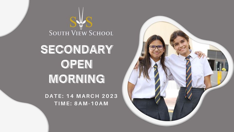 Secondary Open Morning at South View School Dubai on 14th March, 2023