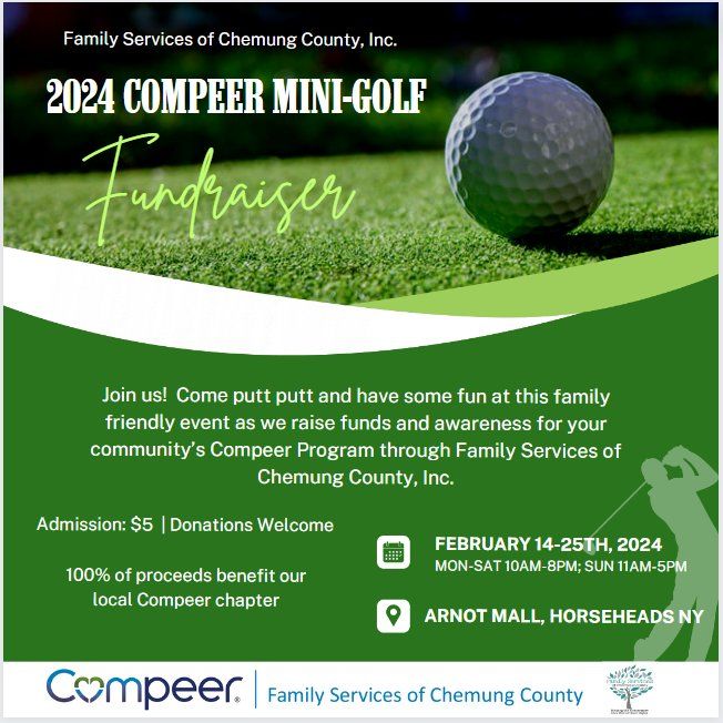 2024 Compeer Mini-Golf at Arnot Mall, Horseheads on 14th February, 2024