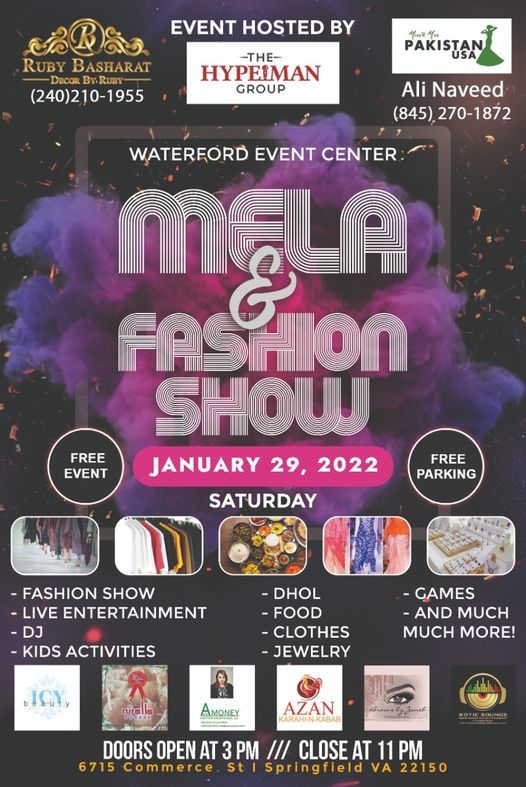 Waterford Event Center Mela & Fashion Show at 6715 Commerce St ...