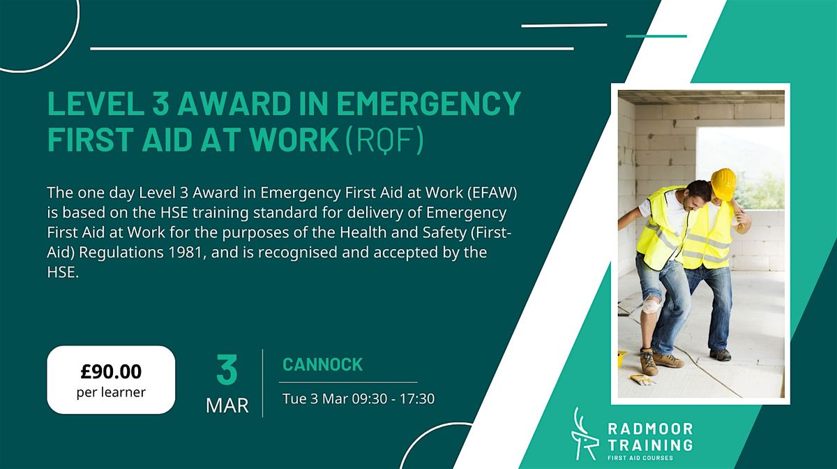 Qualsafe Level 3 Award in Emergency First Aid at Work (RQF) EFAW at ...