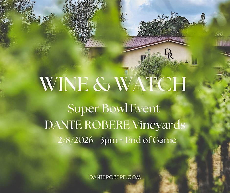 Wine and Watch Super Bowl Event 2026 at Dante Robere Vineyards ...