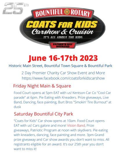 Coats for Kids Carshow (Bountiful Rotary) at Bountiful City Park on ...