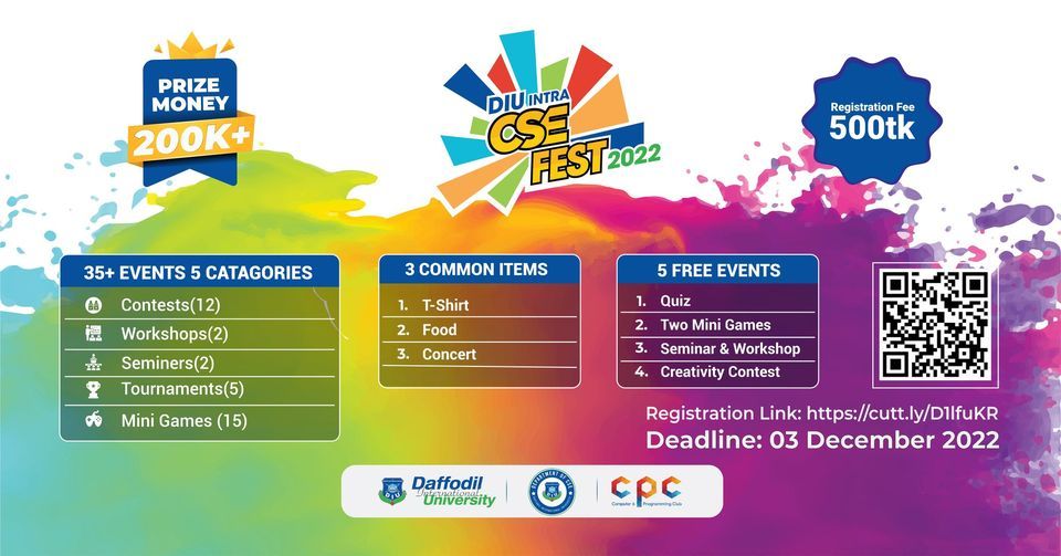 DIU INTRA CSE FEST 2022 at Daffodil International University, Dhaka on ...