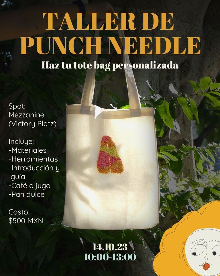 Taller punch needle - haz tu tote bag personalizada at Mezzanine ...
