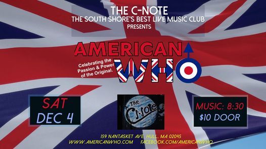 American WHO returns to the C-Note! at The C Note Hull on 4th December ...