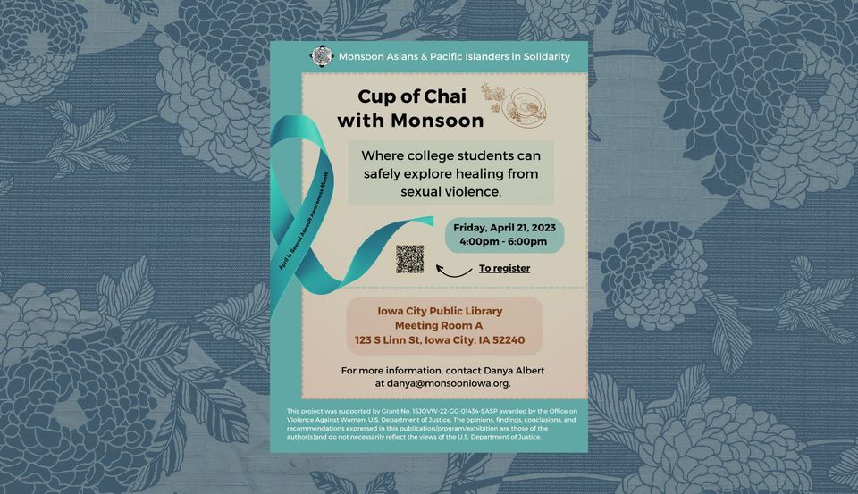 Cup of Chai with Monsoon | Iowa City Public Library | April 21, 2023