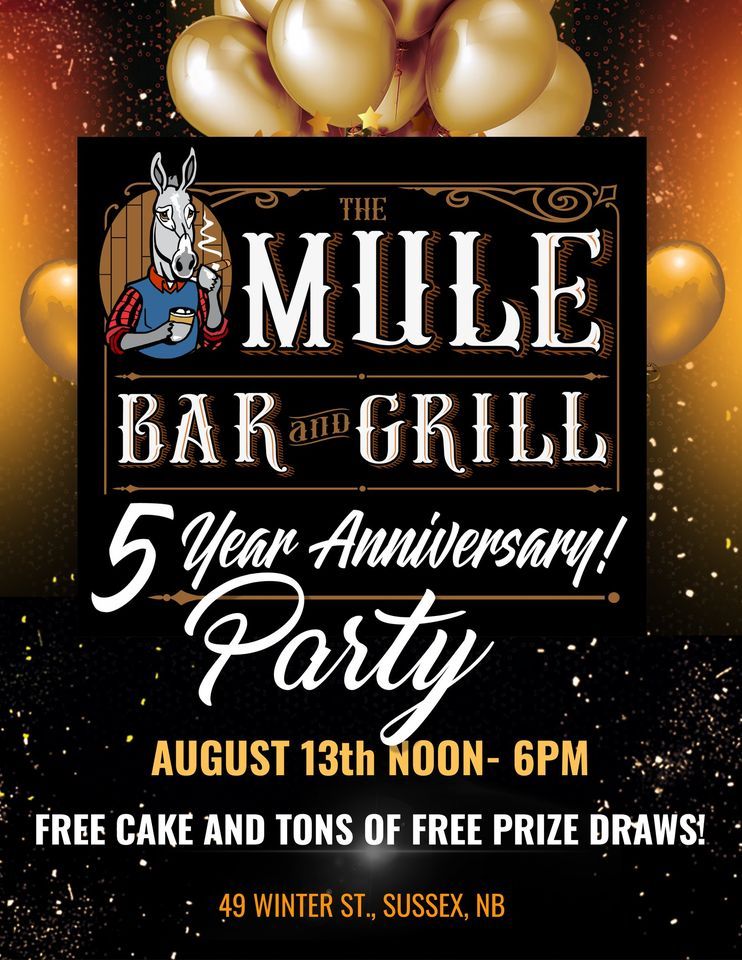 5th Anniversary Party for The Mule Bar and Grill at The Mule Bar ...