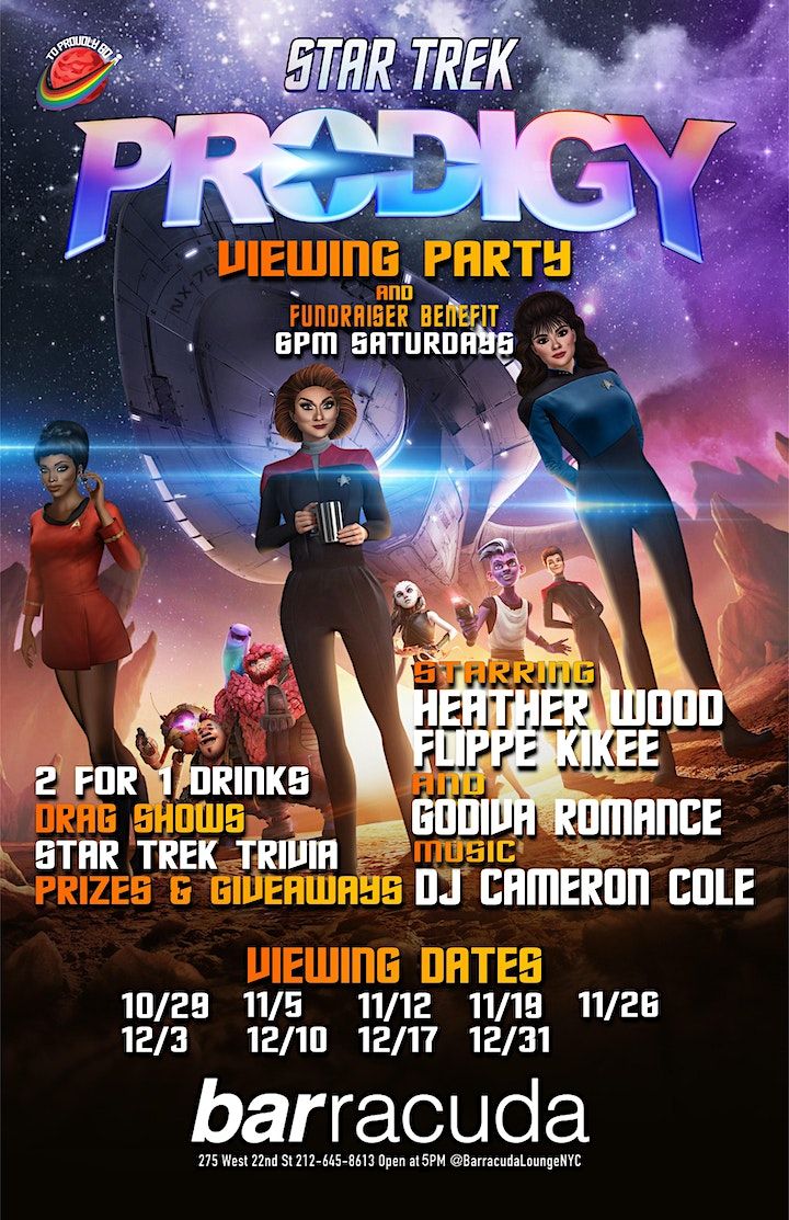 Star Trek: Prodigy Viewing Party at Barracuda Bar, New York on 3rd ...