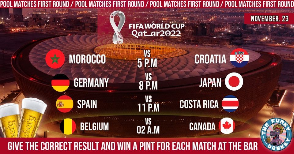 FIFA WORLD CUP QATAR 2022 / FIRST ROUND AT FUNKY DONKEY | Funky Donkey ...