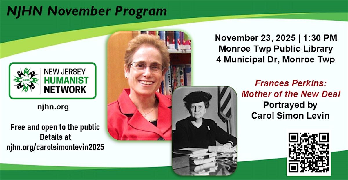 NJHN November Program: Carol Simon Levin Portrays Frances Perkins at ...