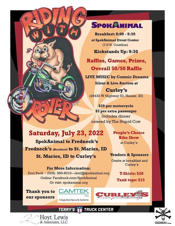 RIDING WITH ROVER | SpokAnimal C.A.R.E., Spokane, WA | July 23, 2022