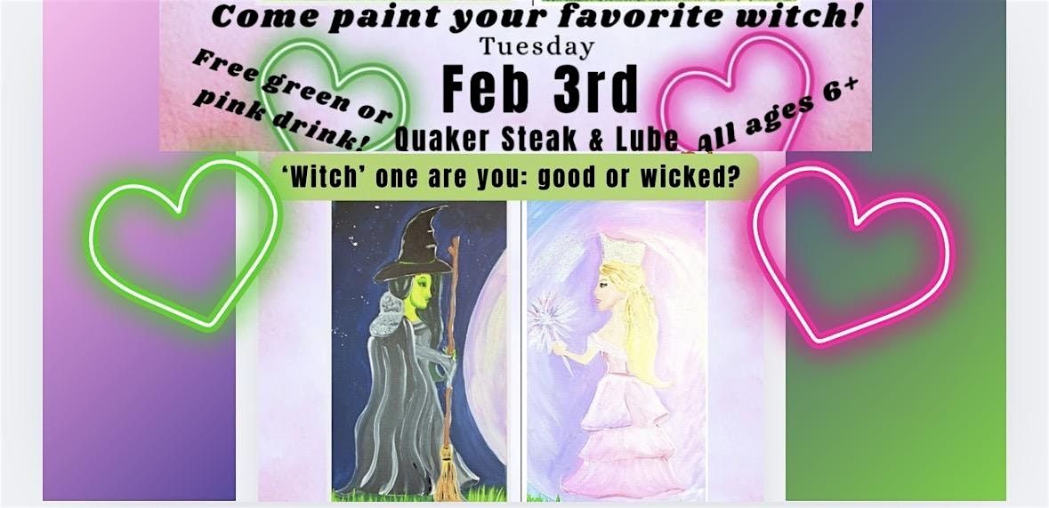 Defying Gravity: GOOD or WICKED? Cocktails & Canvas Fun Paint and Sip ...