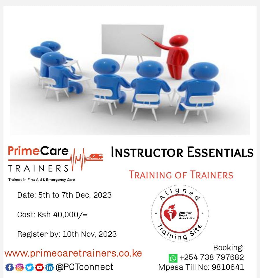 TOT - Instructor Essentials; Dec 2023 at Kije place hotel Nairobi on ...