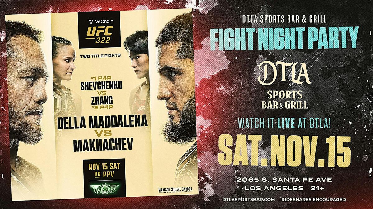 UFC 322 Fight Night Party @ DTLA Sports Bar & Grill at DTLA Sports Bar ...