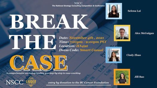 NSCC x JDC WEST: Break the Case | Henry Angus Building, Vancouver, BC ...