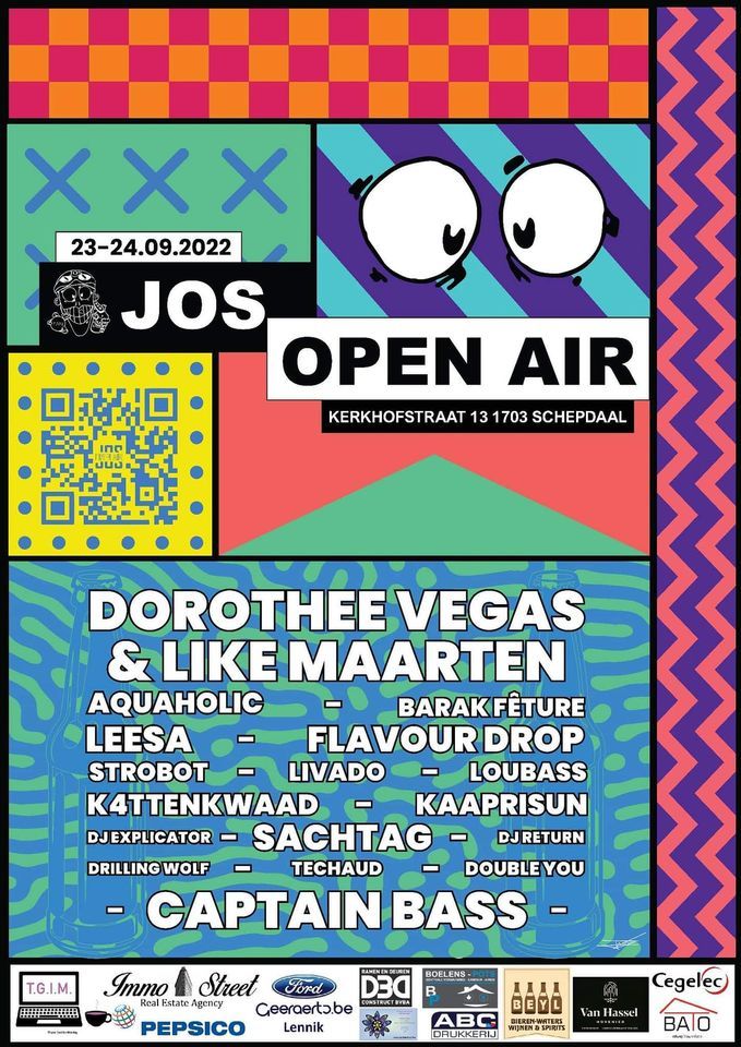 JOS OPEN AIR 2022 | Kerkhofstraat 13, 1703 Dilbeek, België | September 23 to September 25