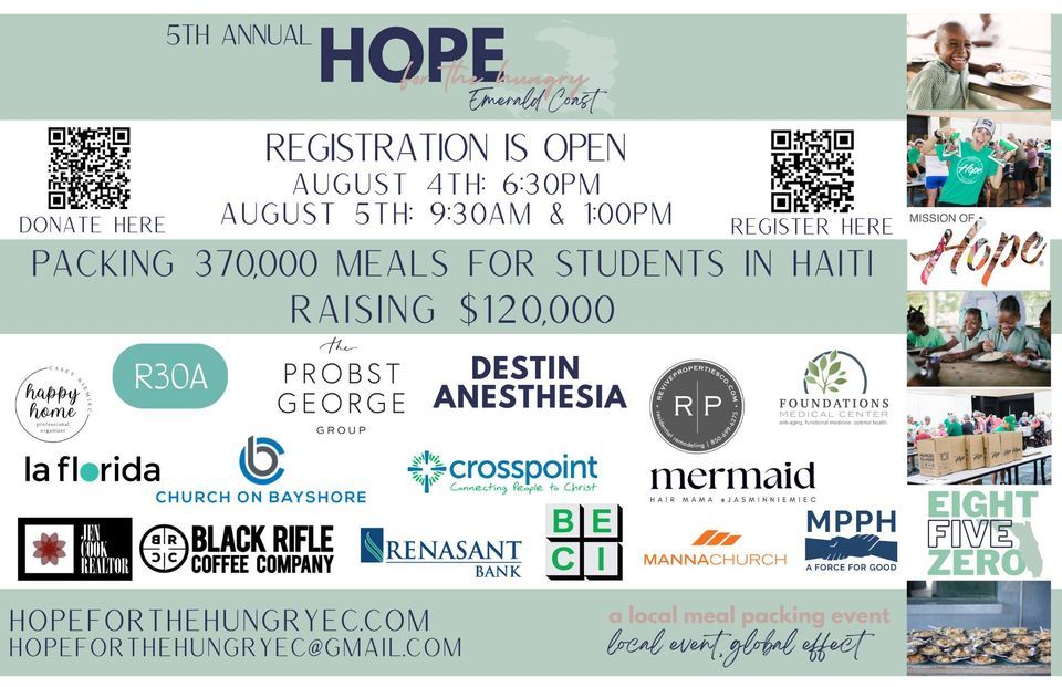 Hope for the Hungry - meal packing event at Destin-Fort Walton Beach ...