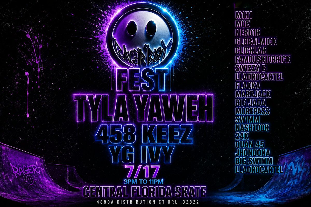 Rager Boy Fest - ORLANDO at Central Florida Skate, Orlando on 17th July ...