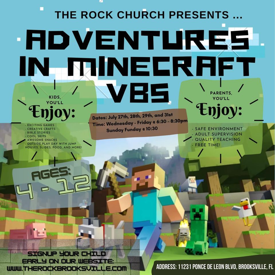 Adventures in Minecraft VBS at 11231 Ponce de Leon Blvd, Brooksville ...