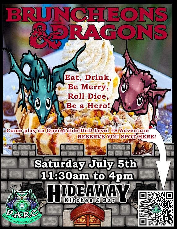 DnD Brunch at Hideaway Kitchen & Bar, Austin on 5th July, 2025