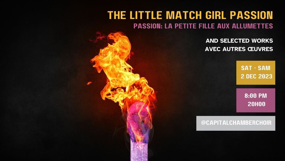 CCC presents: The Little Match Girl Passion at St. Joseph's Church, Aylmer on 2nd December, 2023