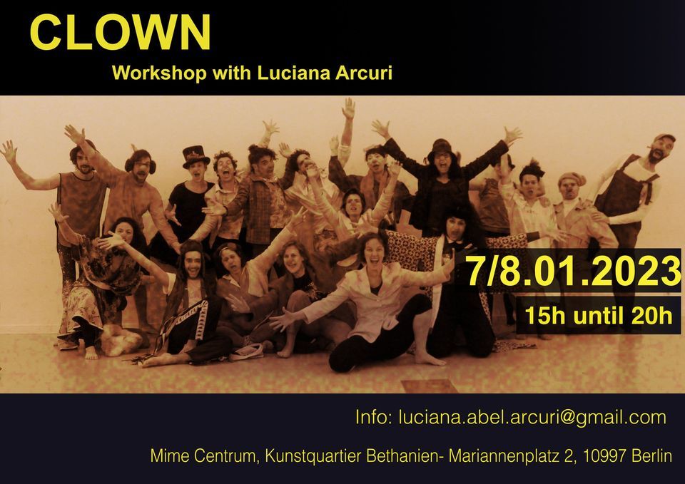 Clown Workshop with Luciana Arcuri in Berlin at Studio2 & Media Library for Dance and Theatre ...