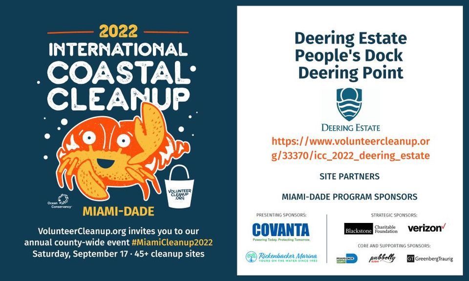 International Coastal Cleanup at Deering Estate, Miami on 17th ...