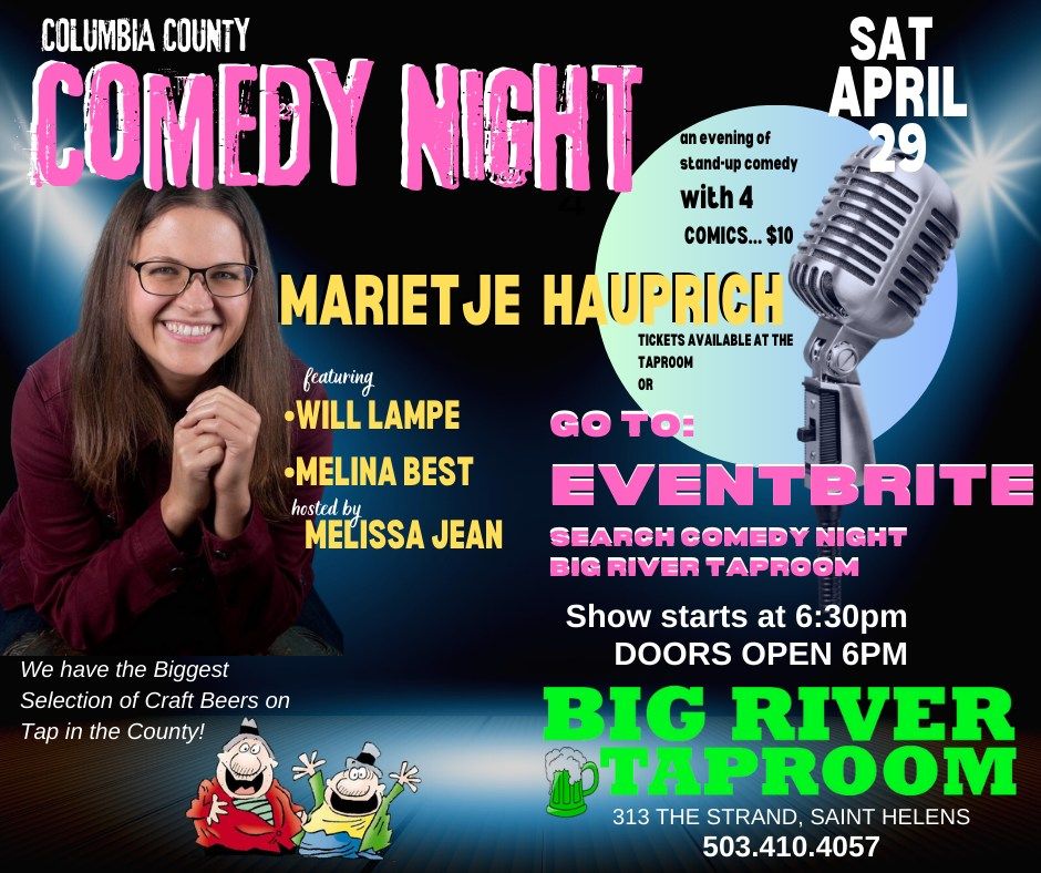 Columbia County Comedy Night | Big River Taproom, Saint Helens, OR ...