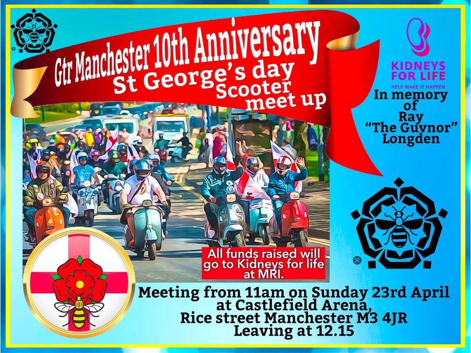 2023 Gtr Manchester St George Day scooter meet | Castlefield ...