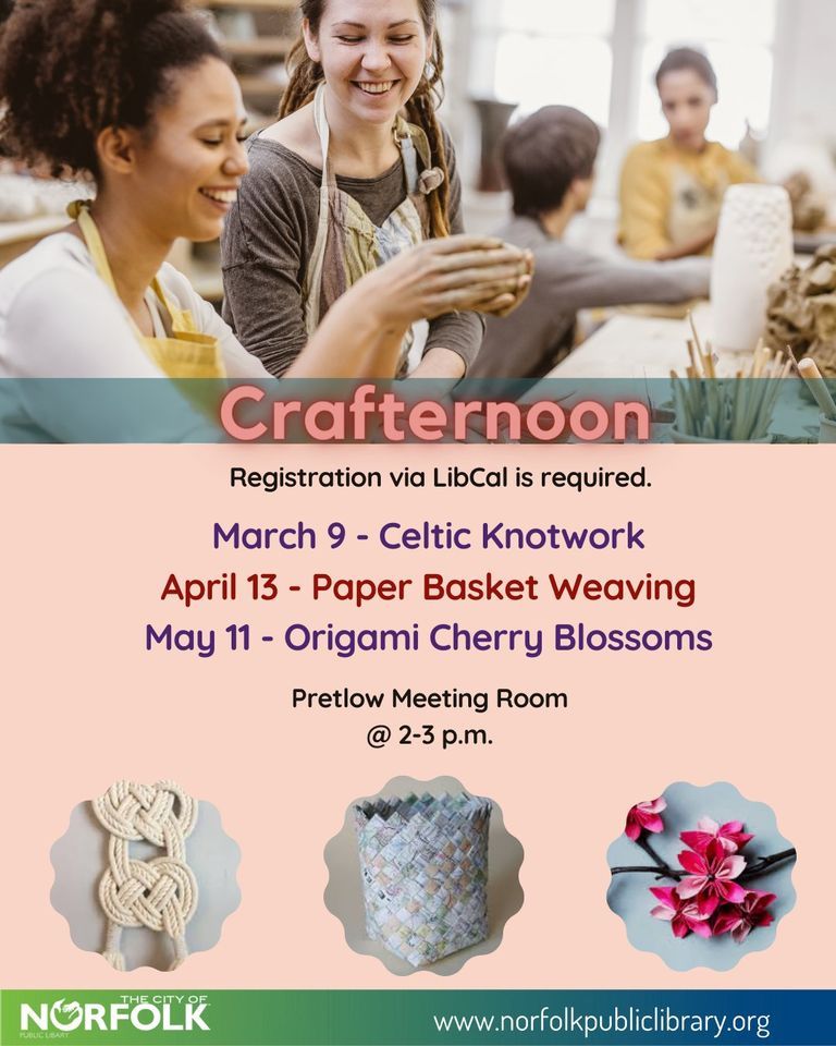 Crafternoon | Mary D Pretlow Anchor Branch Library, Norfolk, VA | March ...