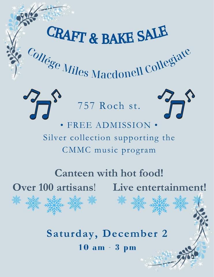 Miles Mac Craft and Bake Sale 2023 at 757 Roch St, Winnipeg, MB R2K 2R1 ...
