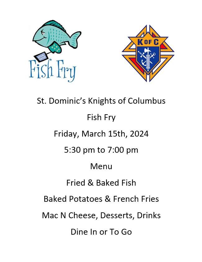 Knights of Columbus Fish Fry at 800 E Walnut St, Canton, SD, United ...