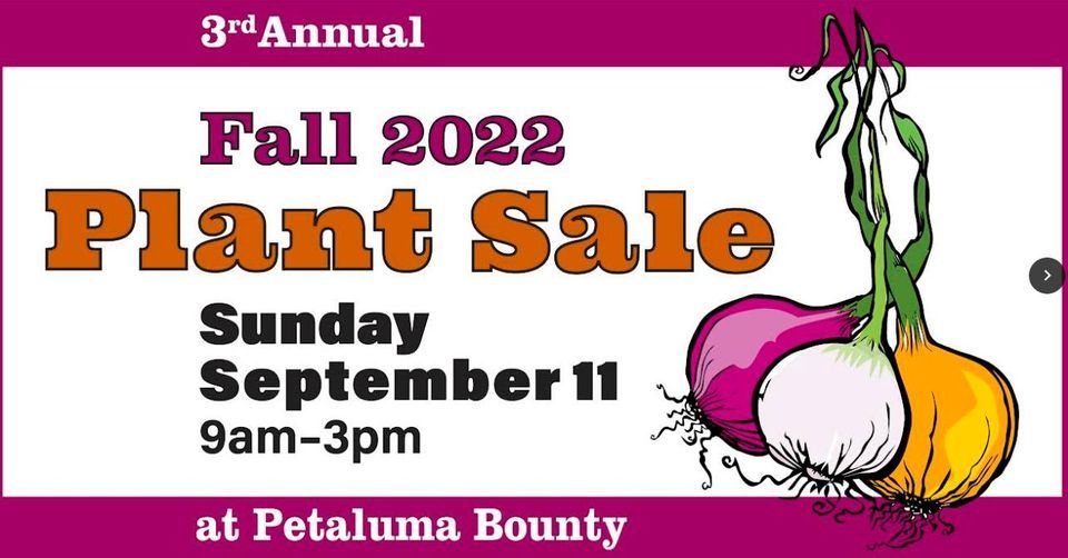 Petaluma Bountys 3rd Annual Fall Plant Sale at Petaluma Bounty on 11th ...