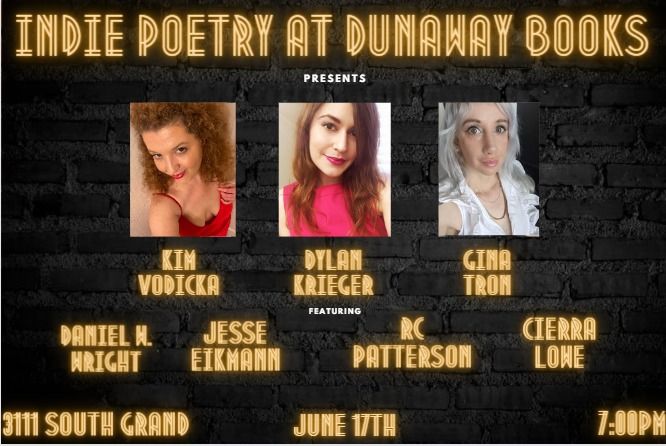 Indie Poetry at Dunaway Books Presents: Kim Vodicka, Dylan Krieger, and ...