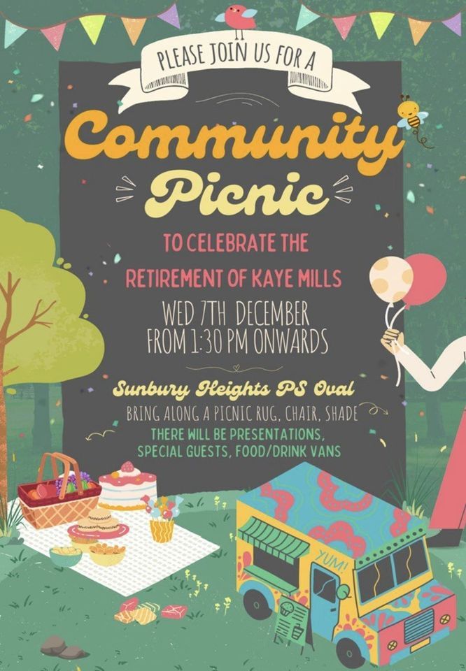 SHPS Community Picnic - Official Farewell to Ms. Kaye Mills | Sunbury ...