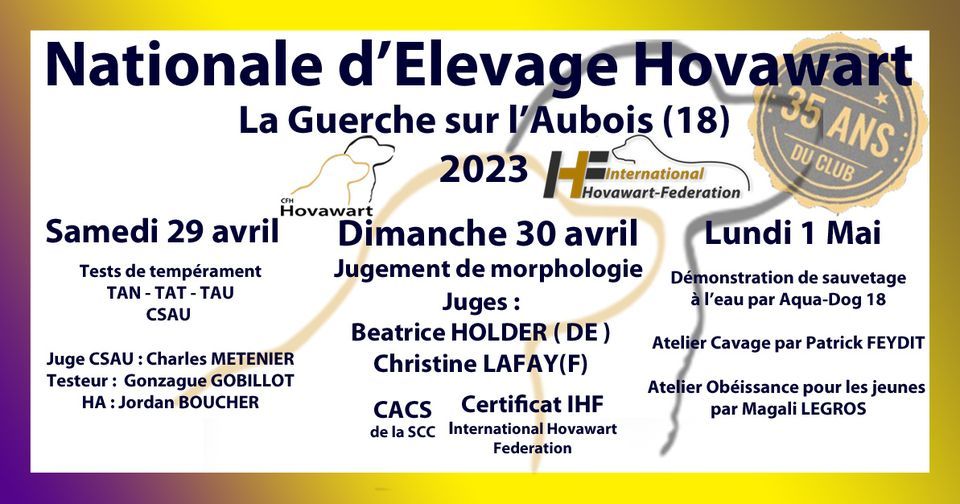 NATIONALE DELEVAGE LA GUERCHE SUR LAUBOIS (18) - 35 ANS DU CLUB | La Guerche-sur-l'Aubois ...