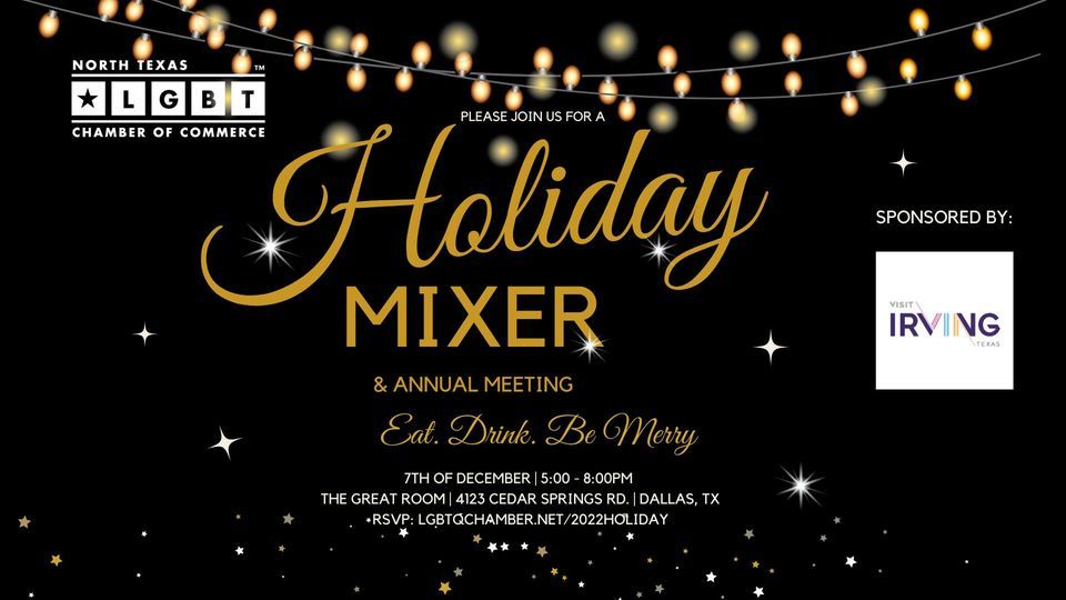 Holiday Mixer & Annual Meeting with Pop Up Market at 4123 Cedar Springs ...