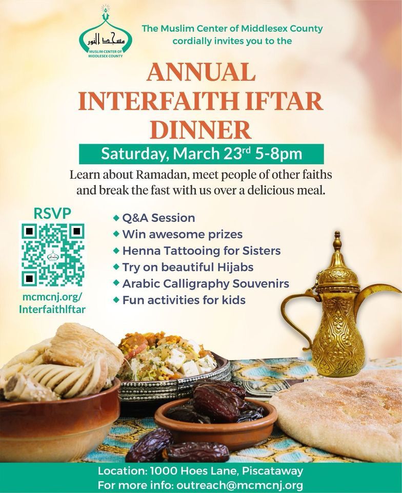 Annual Interfaith Iftar Dinner | 1000 Hoes Ln E, Piscataway, NJ | March ...