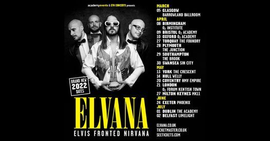 Elvana: Elvis Fronted Nirvana - Torquay | The Foundry Torquay | April ...