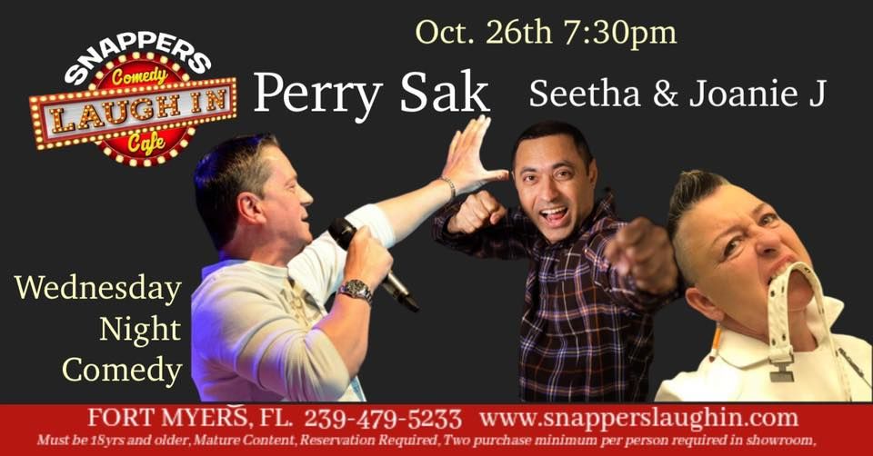 Perry Sak, Seetha, Joanie J | Snappers Laugh In Comedy Club, Fort Myers ...