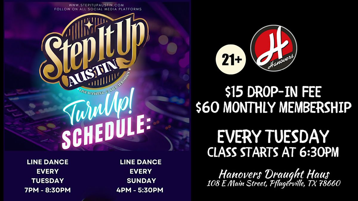 Step It Up ATX: Line Dance Class at Hanovers Pflugerville at Hanovers ...